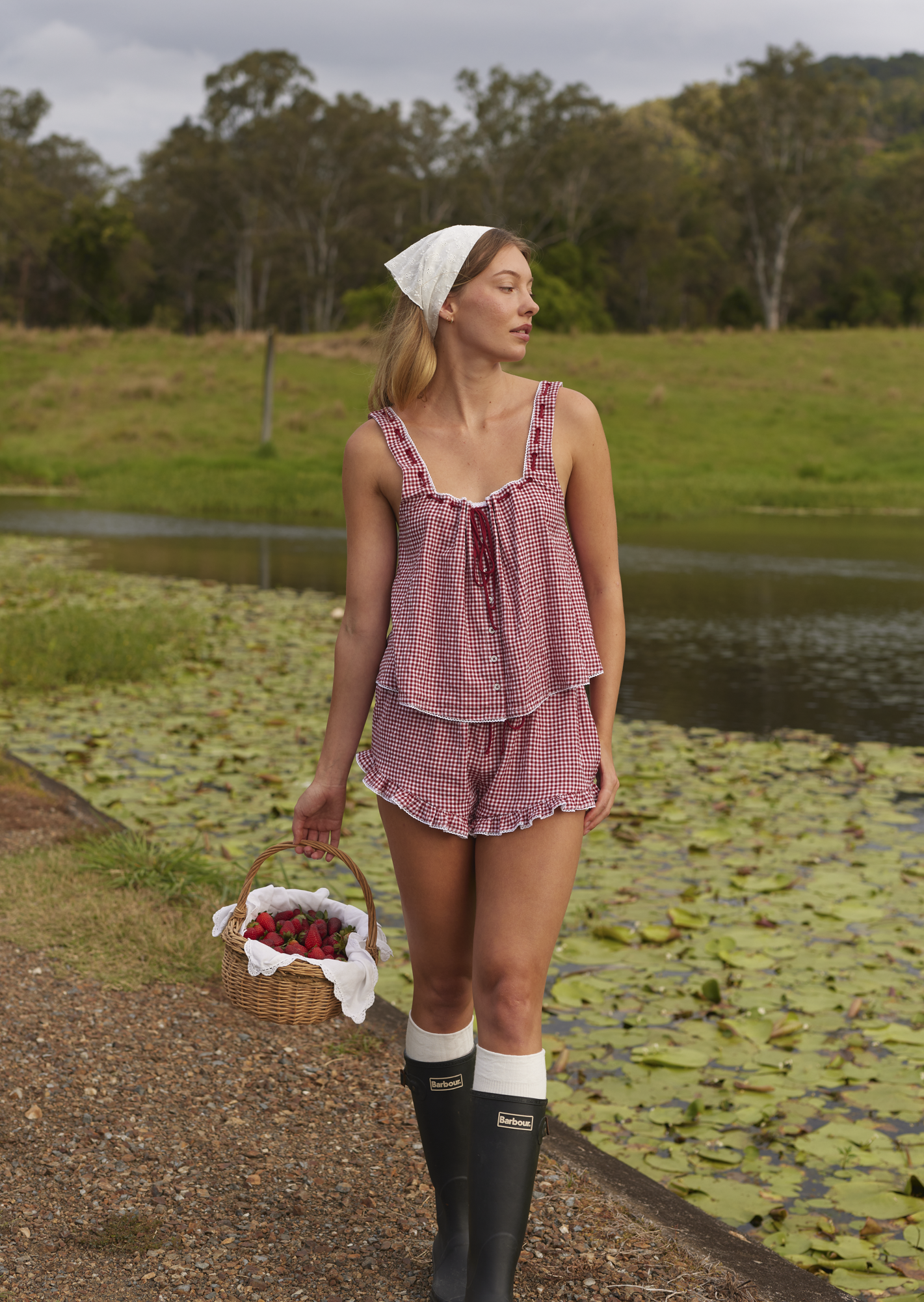 Andi Top and Novie Shorts Set Red Gingham – Jacel
