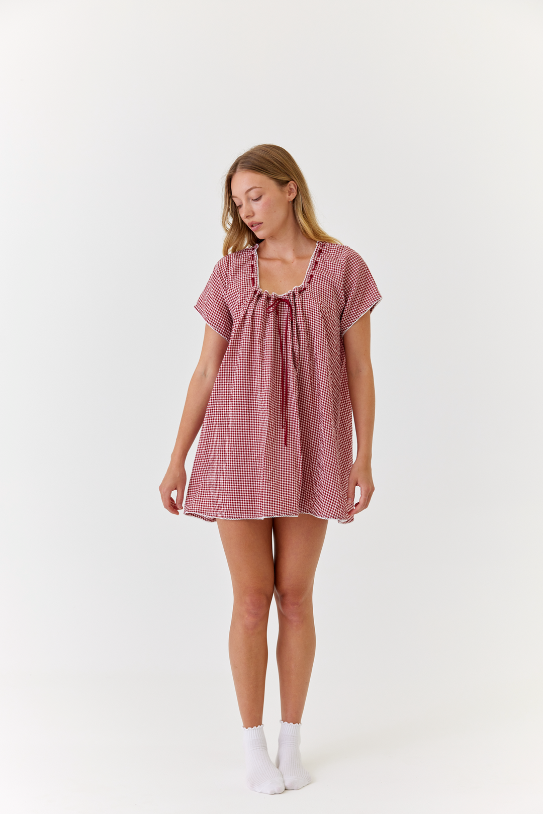 Ella Dress Red Gingham – Jacel